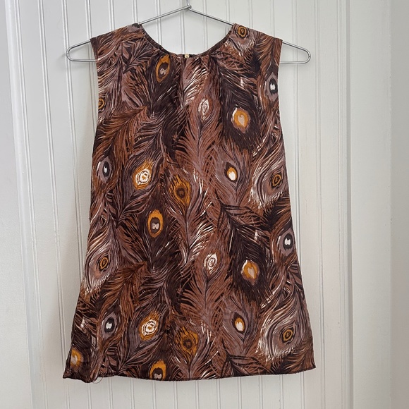 Tory Burch | Tops | Tory Burch Silk Blend Sheath Top With Feather ...